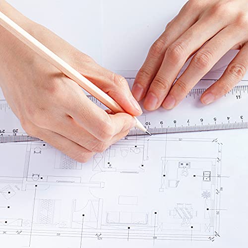 6 Pcs Clear Ruler 6 Inch - 8 Inch - 12 Inch Small Ruler with Centimeters and Inches Straight Edge Rulers for Kids School Office Supplies