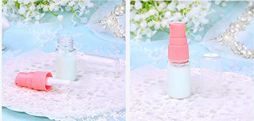 6PCS 10ML 0.34oz BPA Free Brown Empty Portable Pump Press Bottles Jars Pot Container For Makeup Foundations Cosmetic Skin Care Lotion Cream Liquid Essential Oils Serums