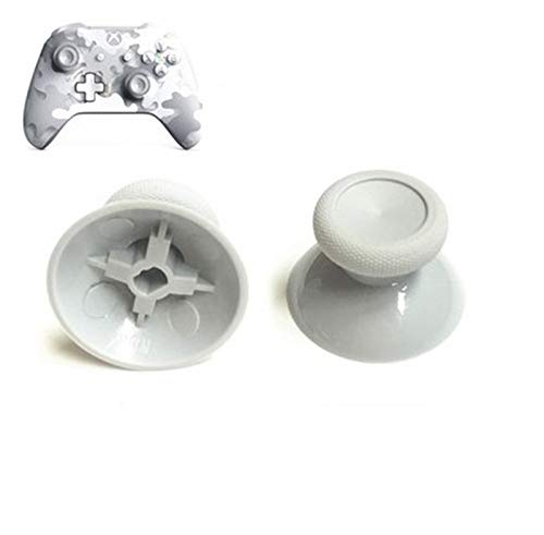 2 PCS Replacement Analog Thumbstick Cover Case Joystick Thumb Sticks Caps for Xbox ONE, Xbox ONE S Slim, Xbox ONE X PS4 Controller (Grey White)
