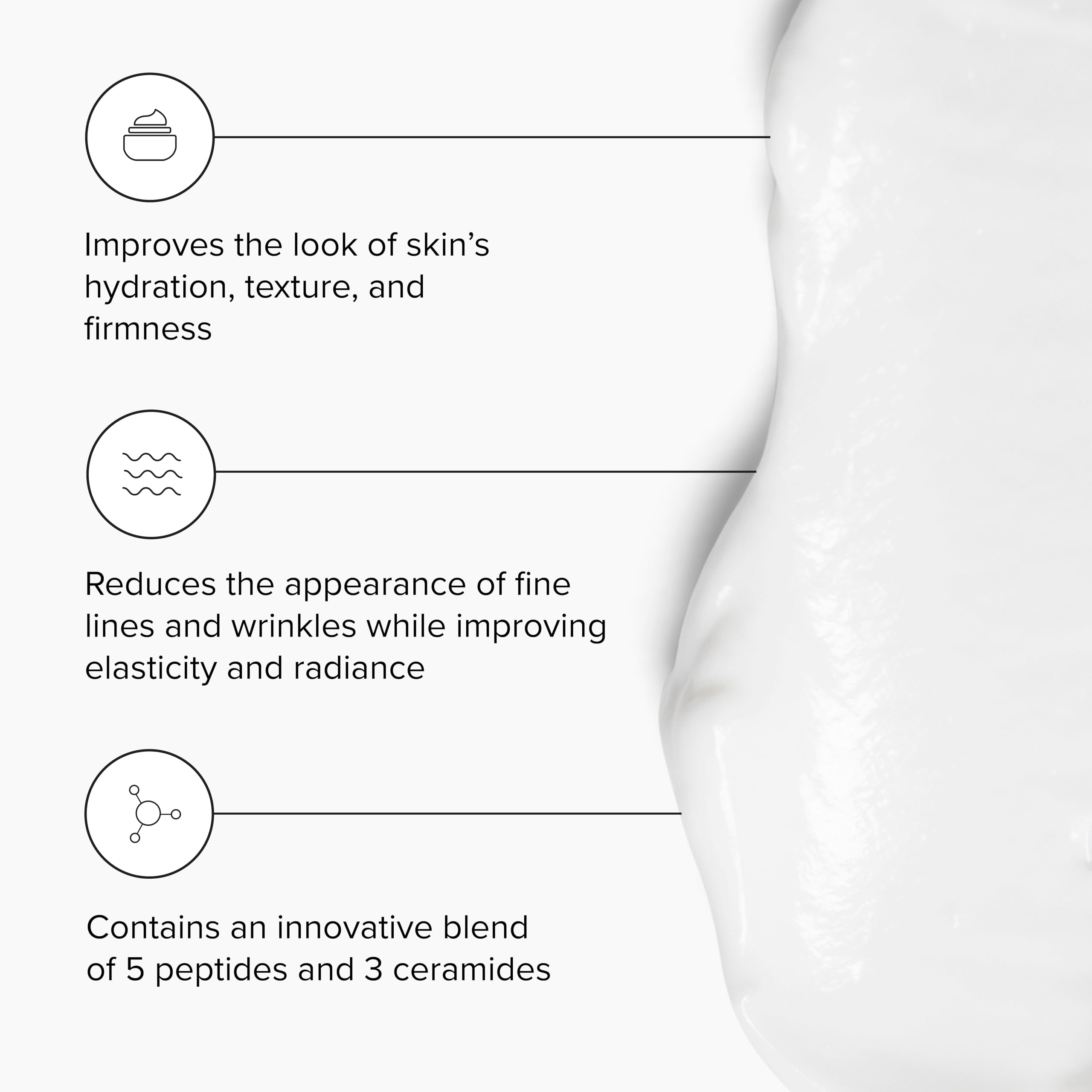 DRMTLGY Peptide Night Cream Face Moisturizer. Fragrance Free and Oil Free Hydrating Facial Moisturizer for All Skin Types. 2.1 oz