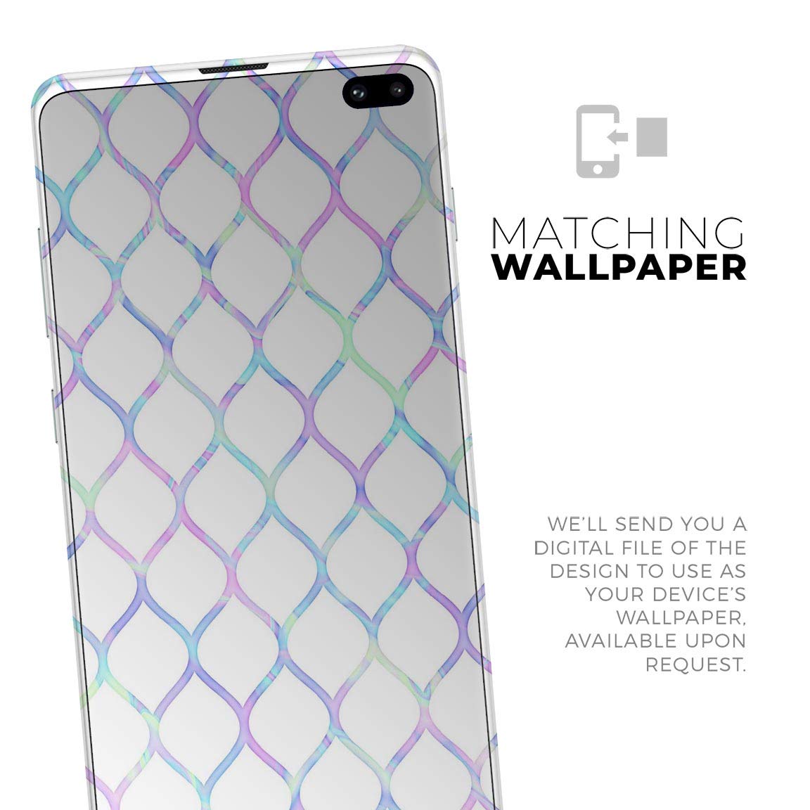 DesignSkinz Iridescent Dahlia v7 Protective Vinyl Decal Wrap Skin Cover Compatible with The Samsung Galaxy S20 (Screen Trim & Back Glass Skin)