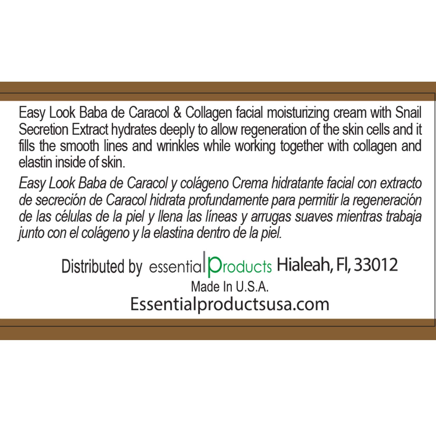 Baba de Caracol Snail Cream With Collagen Regenerating & Firming Cream Crema Regenerante & Reafirmante