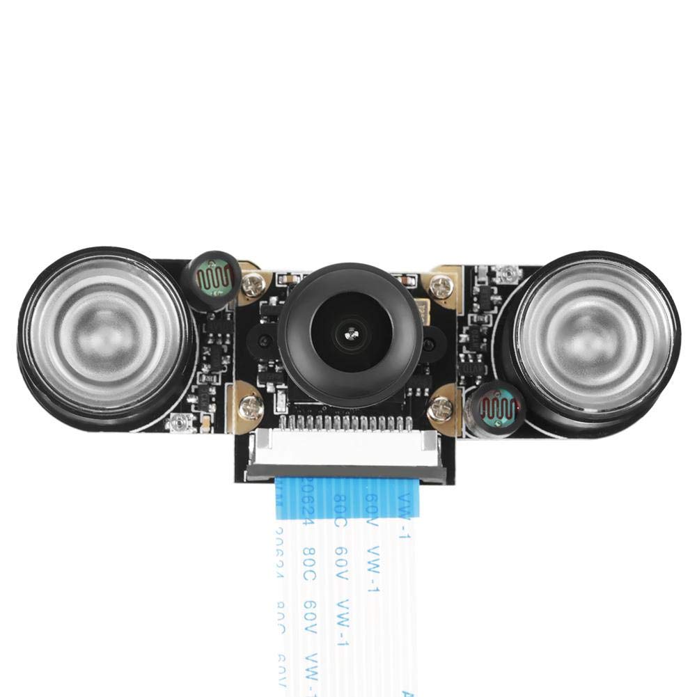 Camera Module, IR Cut OV5647 Camera Module 130° Viewing Angle Camera Module Board 5 MilPixels Night Vision Sensor NonDistortion Lens Development Board with Video Megapixels 1080p Webcam
