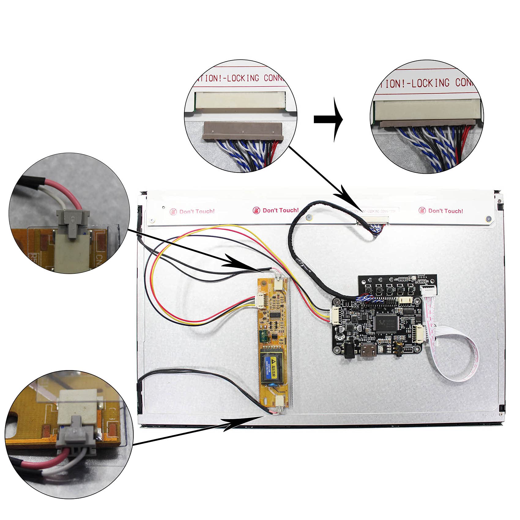 VSDISPLAY 15" 15 Inch 1280X720 LCD Screen M150EW01 V0 with HD-MI Audio LCD Controller Board