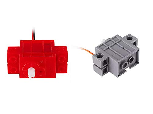 360° Red Color Geek Servo & 270° Gray Color Geek Motor with Wire for Lego/Micro:bit/Ardui/Raspberry Pi