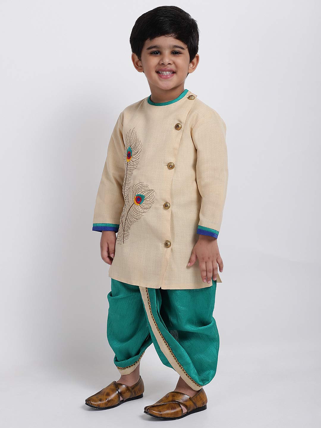 AHHAAAA Kids Ethnic Festive and Party Wear Cotton Kurta and Dhoti Pant Set for Baby boys