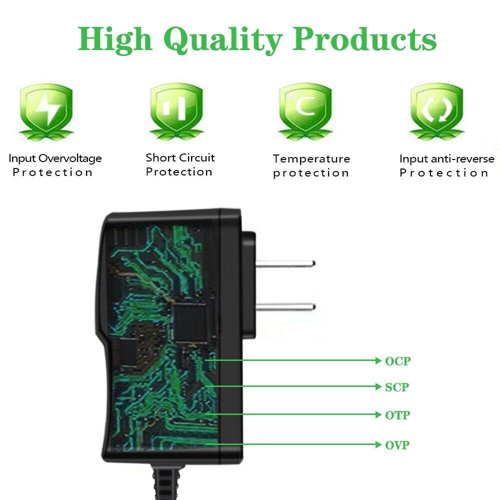 AC DC Power Adaptor for Yealink PS5V2000US Power Supply 5V 2A, for Yealink T29G, T46S, T48S, T52S, T54S, T56A, T58V, T58A