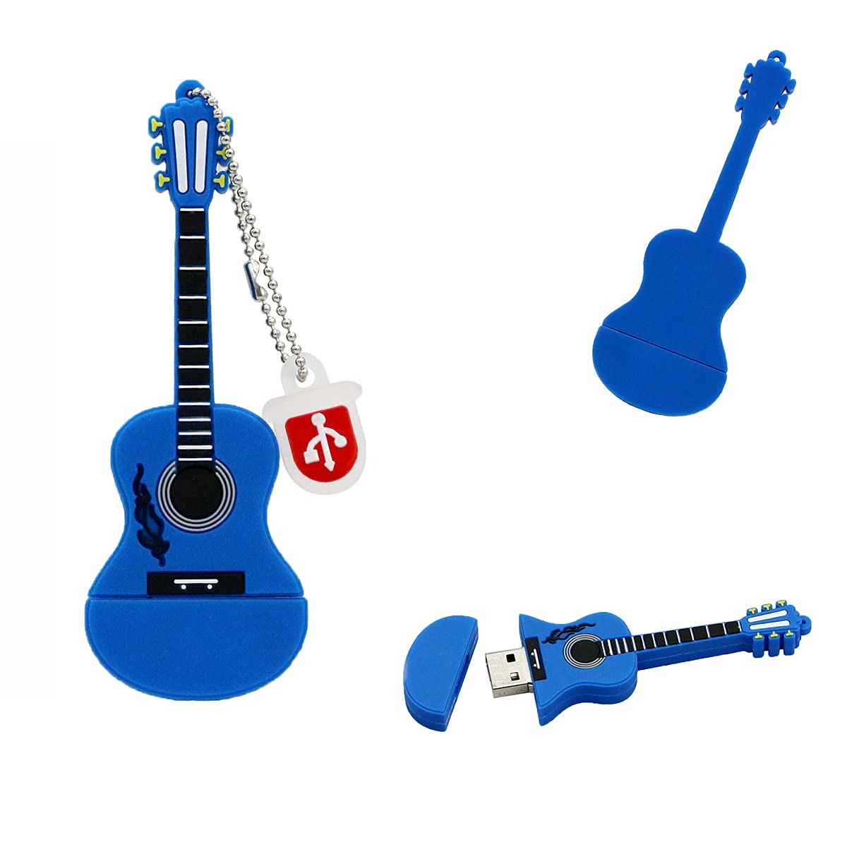 USB Flash Drive Guitar - Thumb Drive Funny - Guitar USB Drive - Thumb Drive 16GB (Azure Guitar)