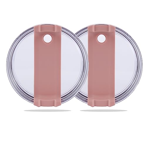 2Pcs replacement Lid Cover Fits for stanley Quencher Adventure 40oz Tumbler, Stanley Tumbler Accessories (40oz, pink)