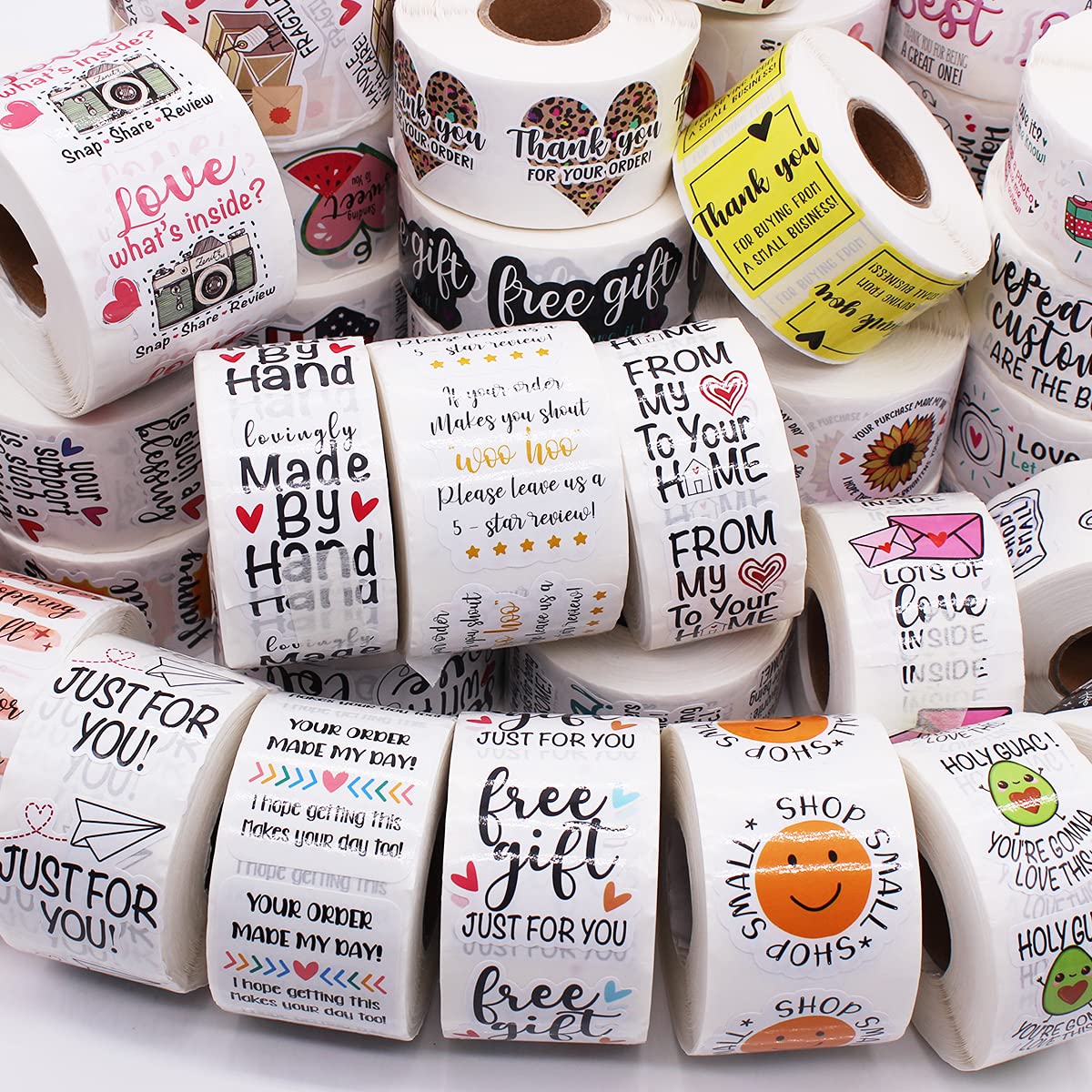 Littlefa You Deserve it Stickers,Happy Mail Stickers,Small Business Stickers,Free Stuff Stickers,Envelopes Seal Stickers,Mail Packaging Sticker for Small Business 500 PCS