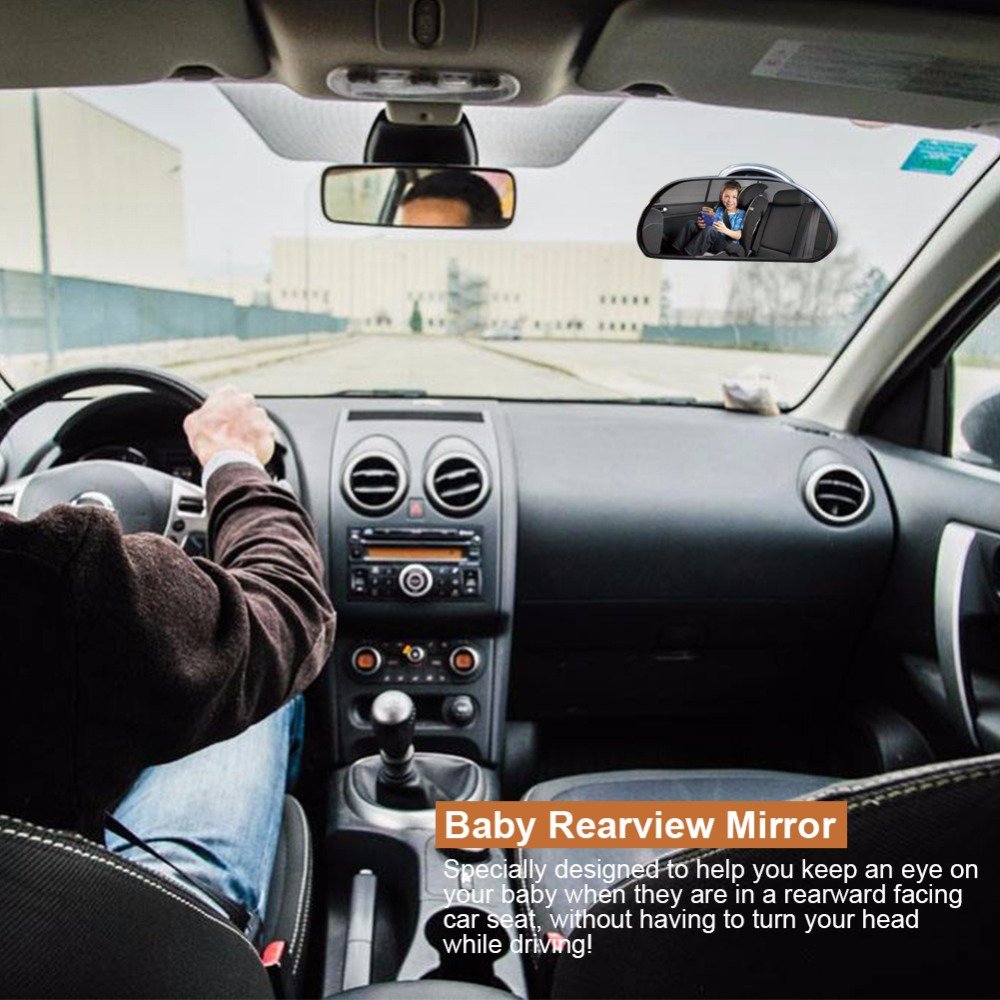 Aiprov Baby Car Mirror, Rear View Mirror Baby Front Facing For Back Seat With Suction Safety Rearview Adjustable, 360 Degree Rotable Forward Baby Mirror For Infant