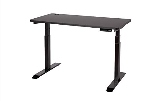 UNICOO Melamine 47.2 x 23.6 Inch Universal Table Top for Standard and Sit to Stand Height Adjustable Home and Office Desk Frames (Tabletop 47.2 - Black)