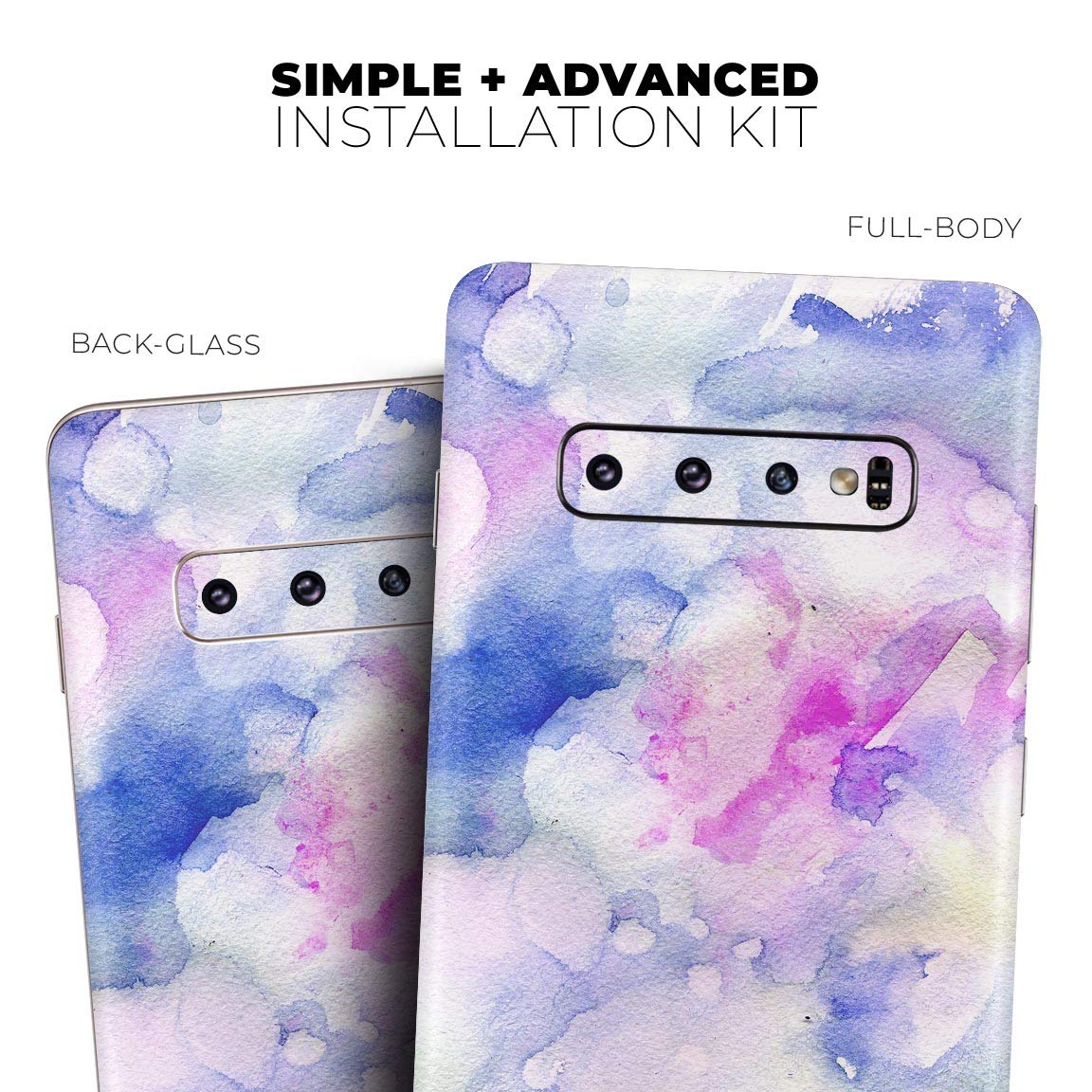 DesignSkinz Light Blue 3123 Absorbed Watercolor Texture Protective Vinyl Decal Wrap Skin Cover Compatible with The Samsung Galaxy S20 (Screen Trim & Back Glass Skin)