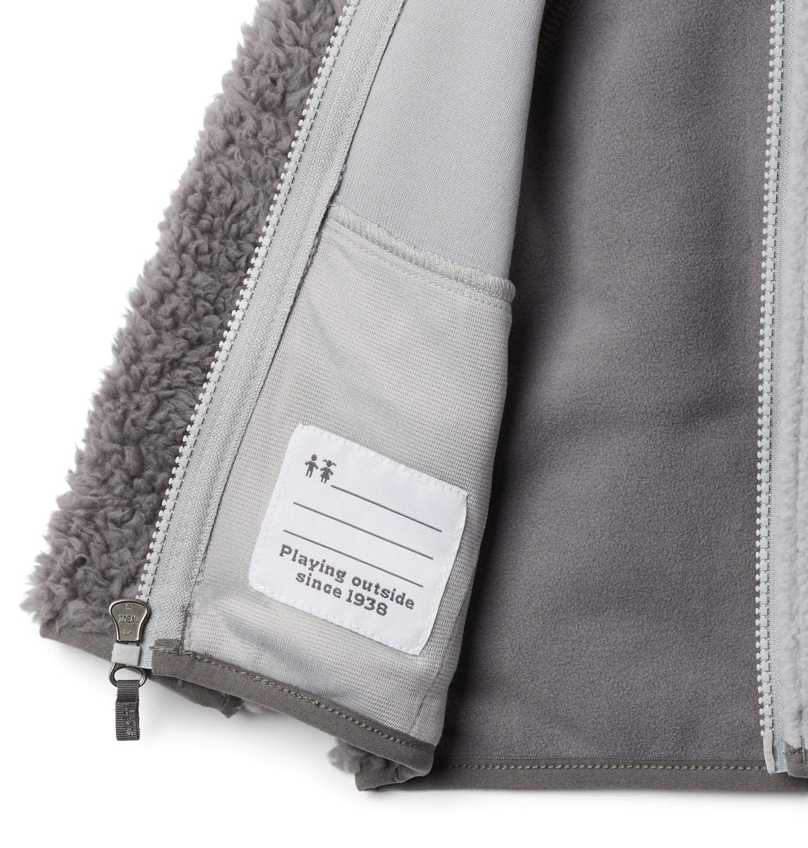 Columbia Baby Foxy Baby Sherpa Full Zip, City Grey/Columbia Grey, 12/18