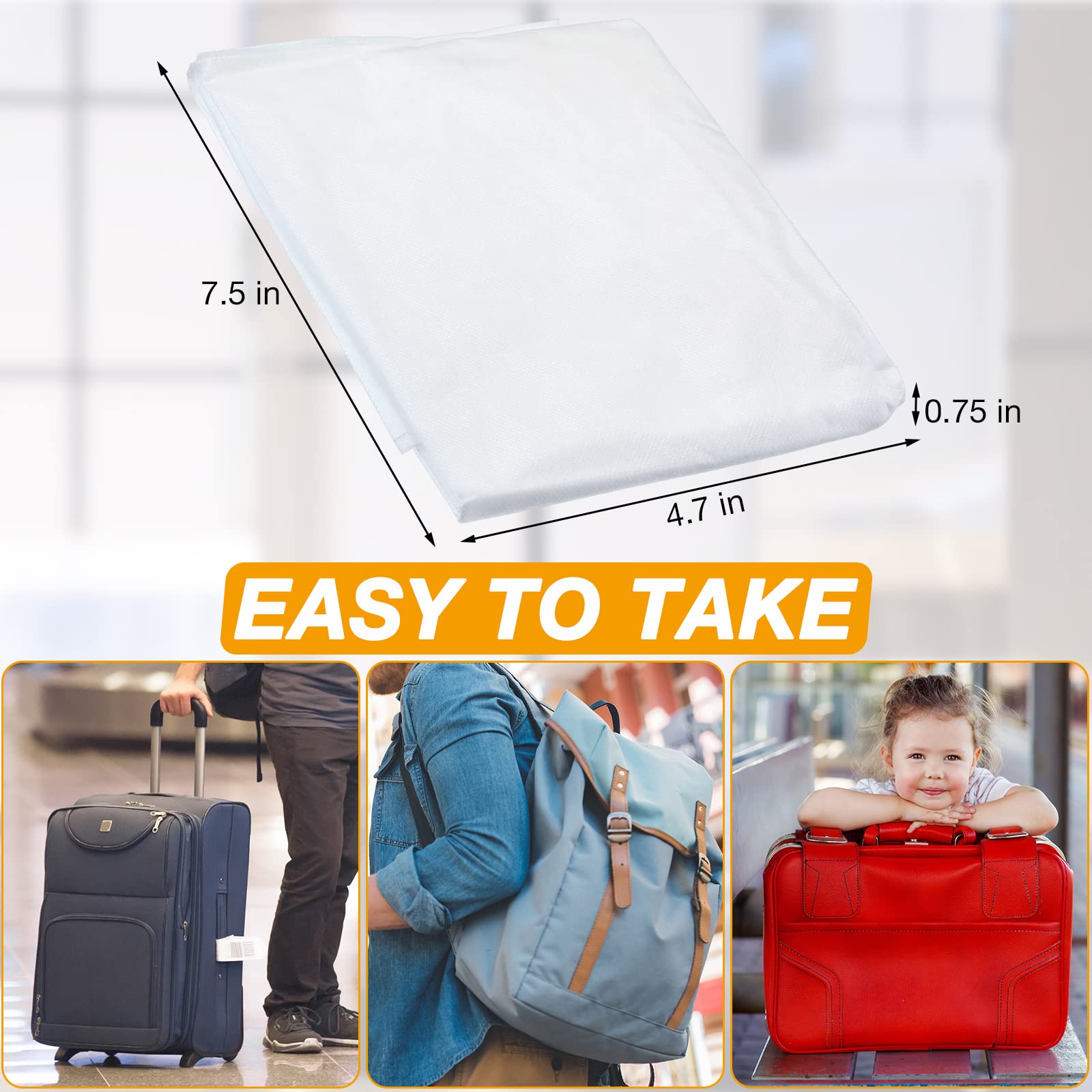 12 Pcs Disposable Airplane Seat Covers Portable Public Protector Covers Individually Wrapped Disposable Chair Cover Safety Non Woven Seat Protector Flight Accessories Travel for Airplane Car Train Bus