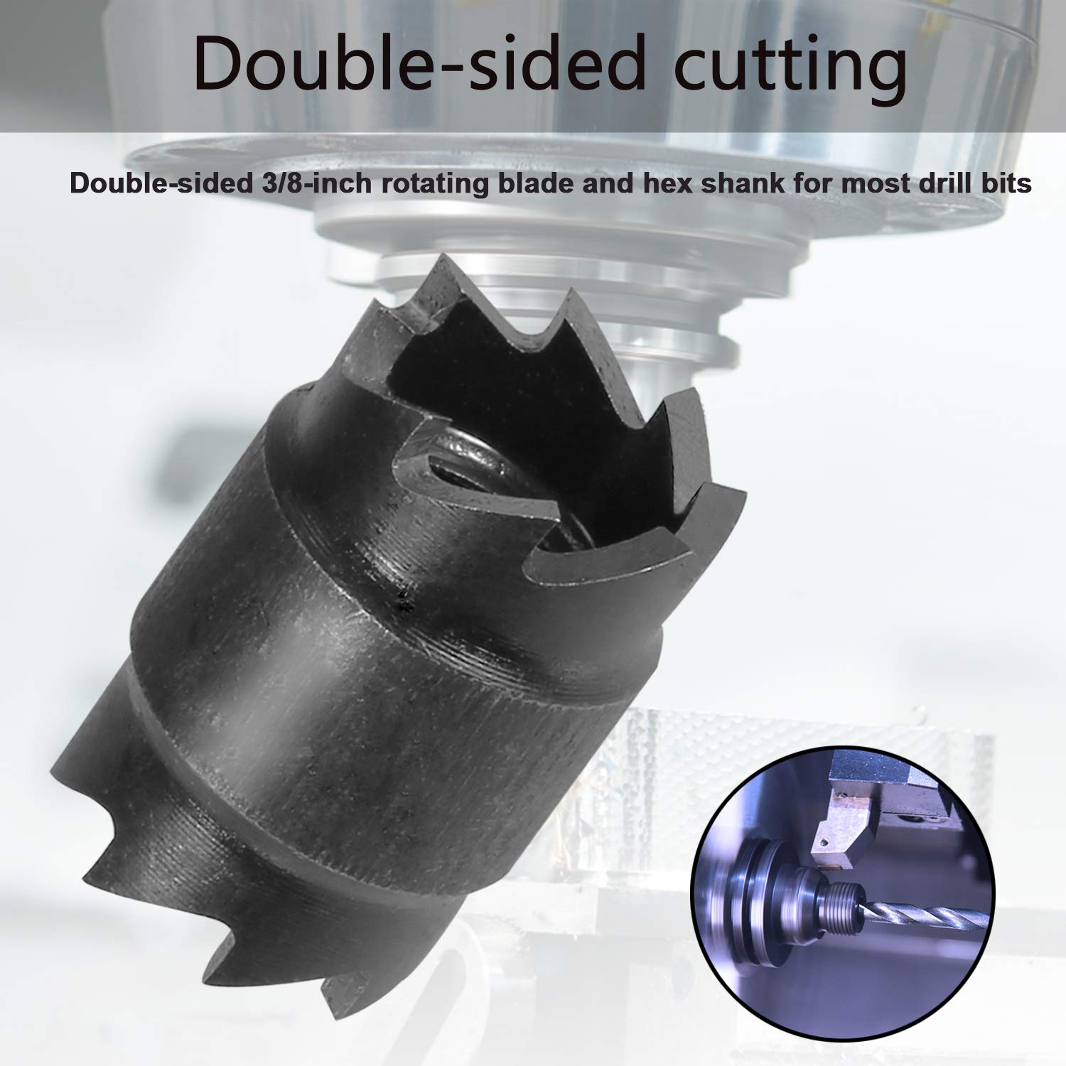 14-Pack Spot Weld Cutter Sets Double Sided, 3/8" HSS Spot Weld Cutter Remover Drill Bits Hex Sheet Metal Hole Cutter Remover for Power Drill Spot Welding
