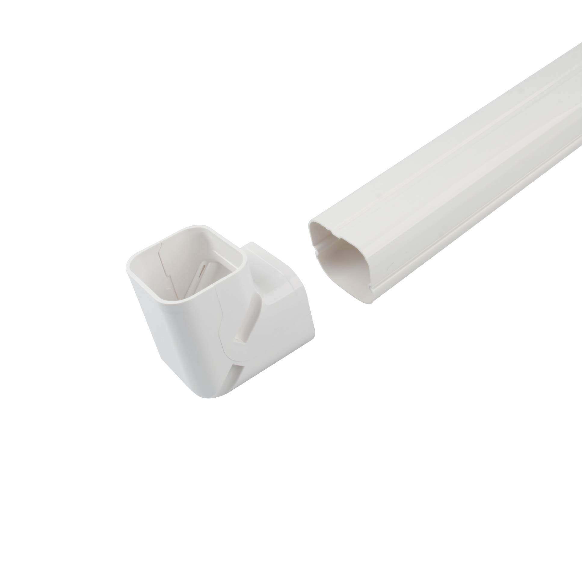 AC Parts 3" W 14Ft Air Conditioner Decorative PVC Line Cover Tubing Kit for Ductless Mini Split Central Air conditioner & Heat Pump Systems