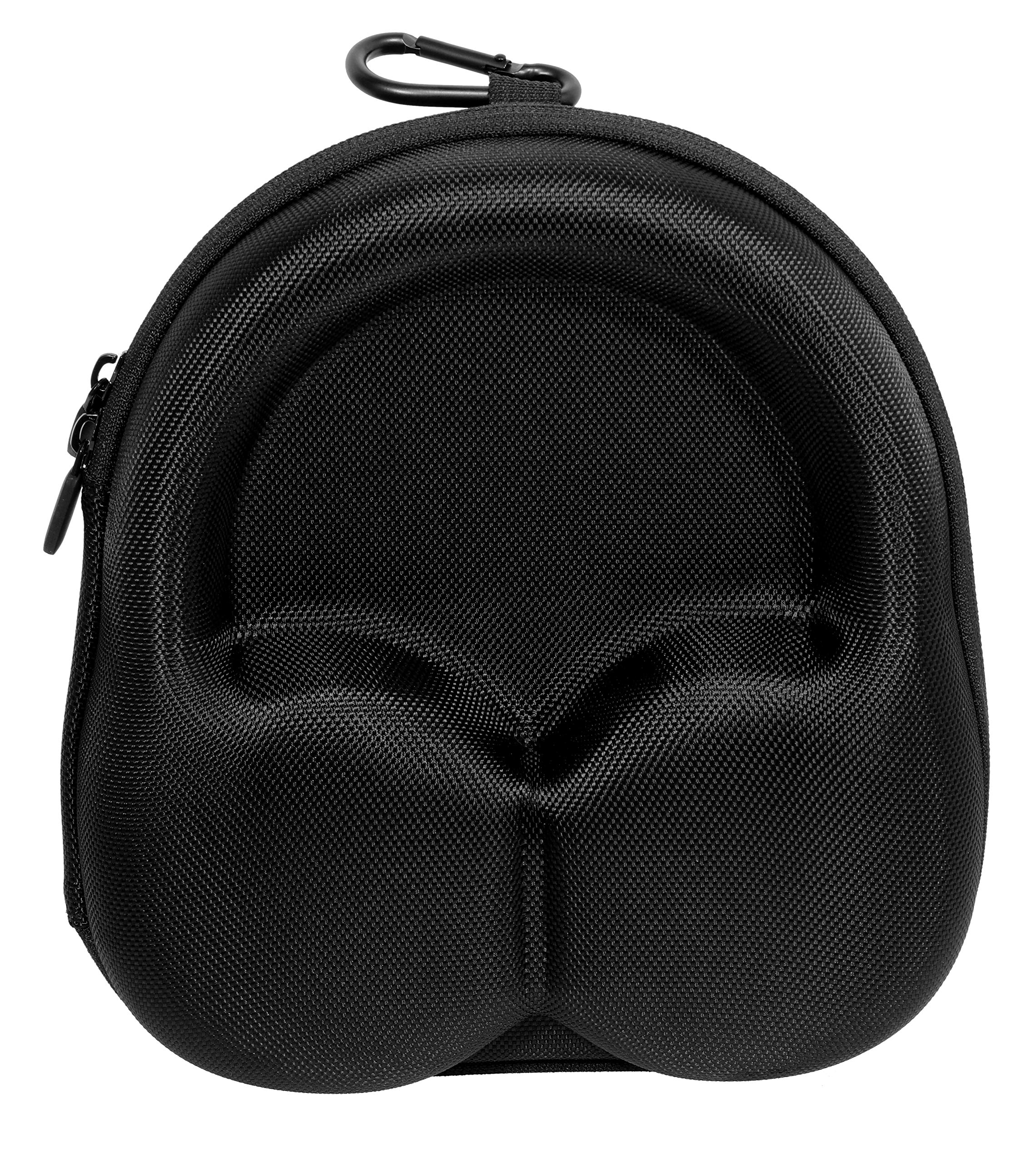 Alltravel Headphone Case Compatible with Bose QC35, QC25, QC15, QC3, QC2, Sony MDRXB950, MDRXB650, MDRaccessories, Elastic Secure Strap, Matte Black Surface with Plush Lining