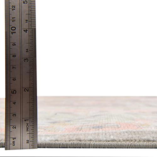 Unique Loom Whitney Collection Southwestern Geometric Area Rug (8' 0 x 10' 0 Rectangular, Powder Pink)