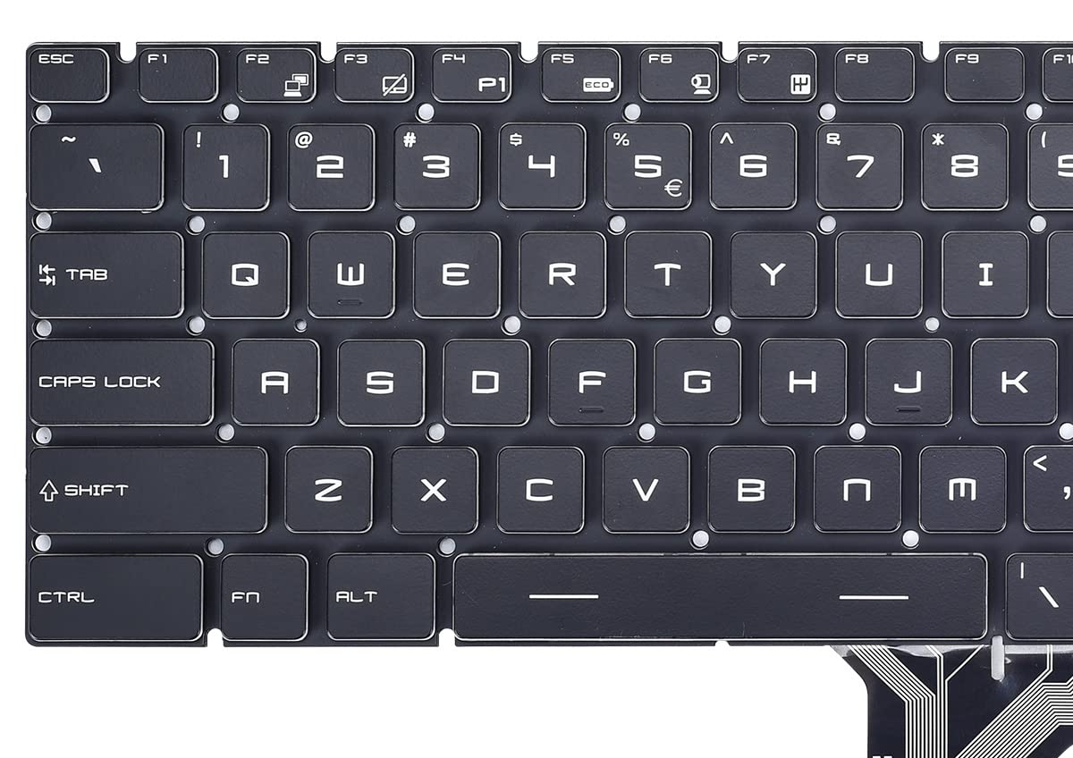 Replacement Keyboard for MSI GE75 Raider, GS75 Stealth, GL75 GL65 GP65 GP75 Leopard Series Game Laptop with Per-Key RGB Backlit Keyboard US Layout
