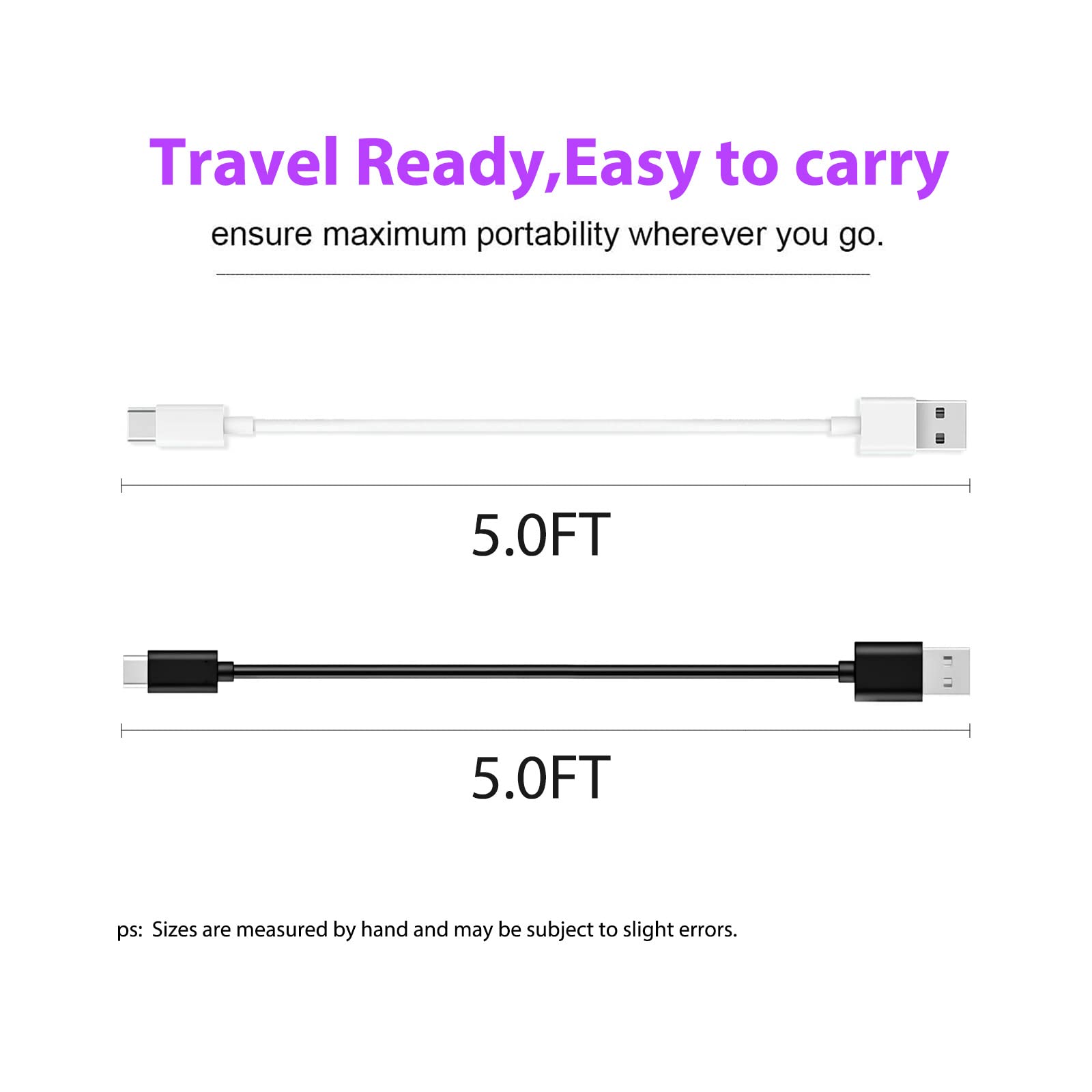 2 Pcs USB-A to USB-C Fast Charger Cable Cord for iPad Pro 12.9 Inch (3rd 4th 5th 6th Generation) 11 Inch 4th/3rd/2nd/1st Gen & New iPad Mini 6th Gen, iPad Air 4/5th Gen, for Stylus Pen Charging Cable