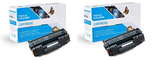 Compatible Laser Jet P2015 Series Black Ink Toner Cartridge 53A 53X for HP Laserjet P2015D P2015DN P2015N P2015X Printer Tuner Cartilage Refill Printing Supplies (Q7553X/Q7553A)(2 Pack)
