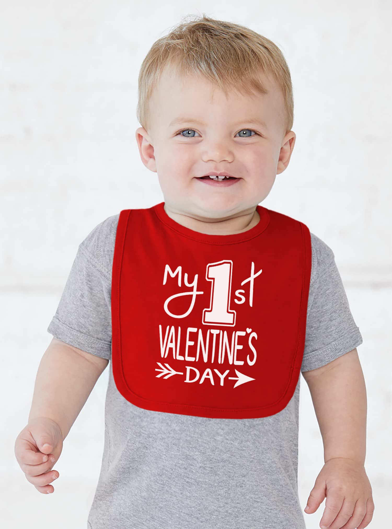 Aiden's Corner Handmade Cute Baby Holiday Valentine Bibs - Boy Girl First Valentine's Day Bib (1st Valentine's Day)