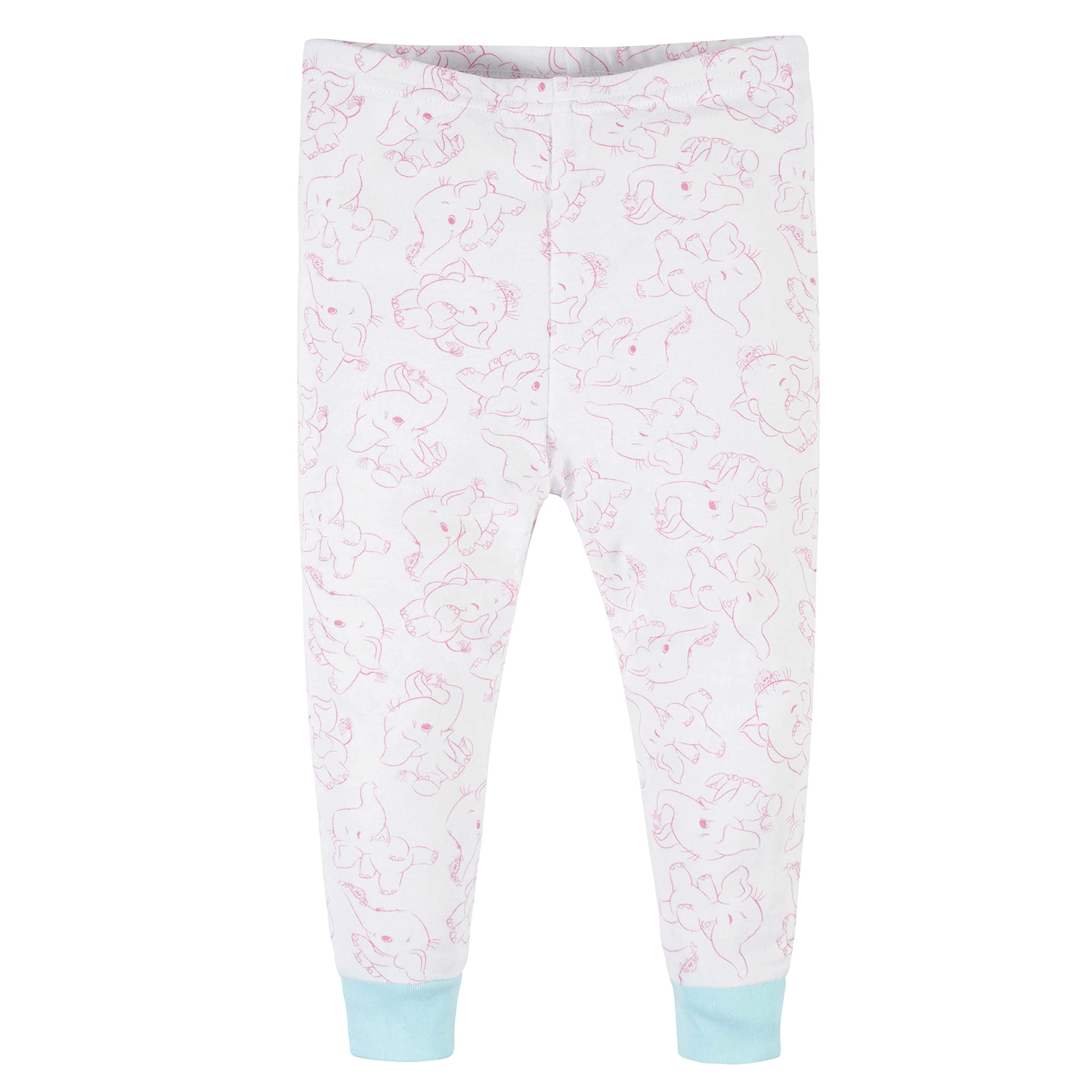 Canticos Unisex-Baby Girls' 4-Piece Snug Fit Cotton Pajamas, Pink, 18 Months