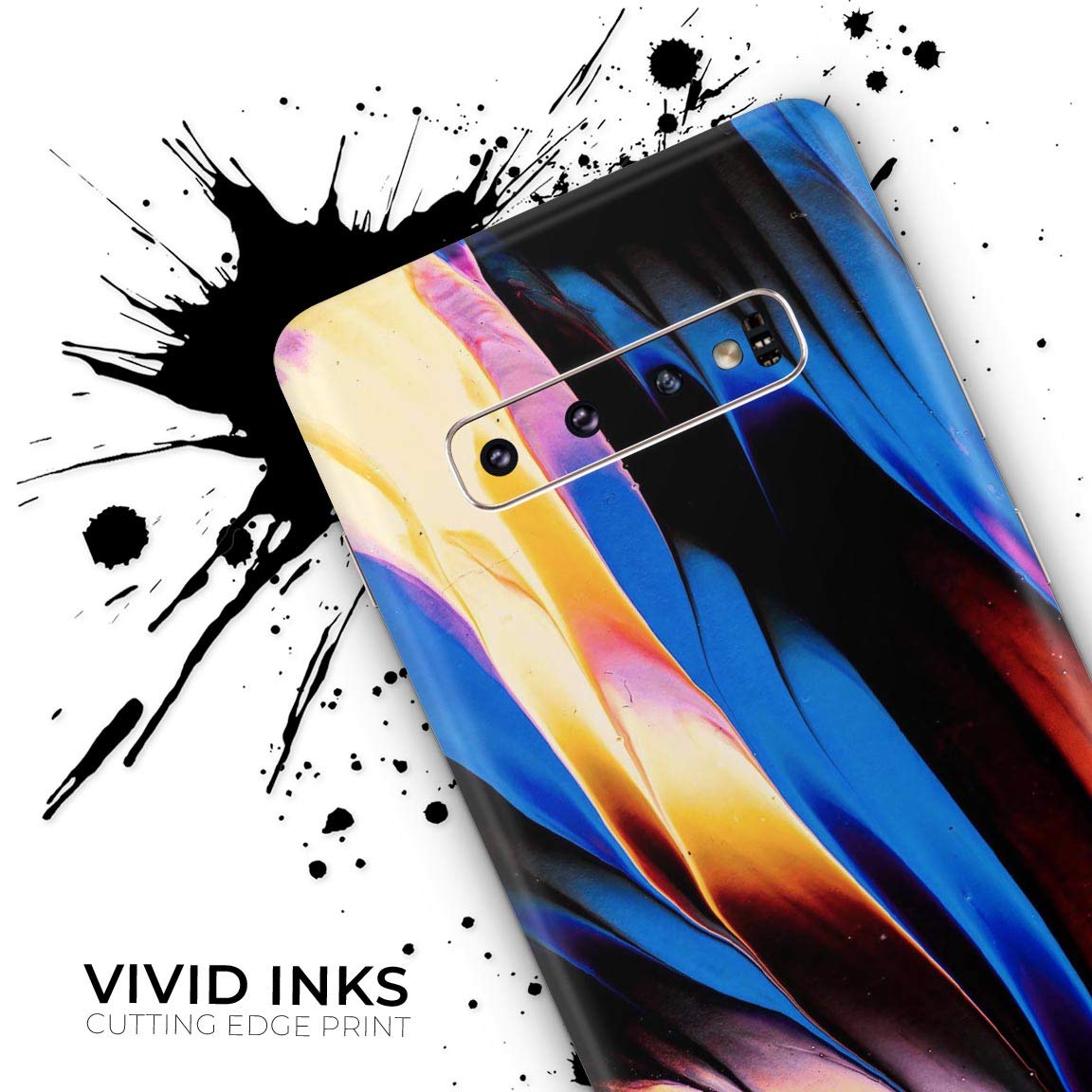 DesignSkinz Liquid Abstract Paint V42 Protective Vinyl Decal Wrap Skin Cover Compatible with The Samsung Galaxy S20 (Screen Trim & Back Glass Skin)