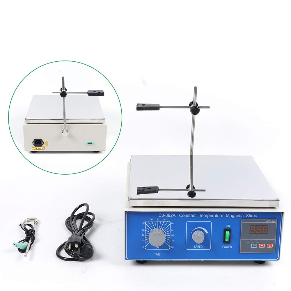 CJ-882A Magnetic Stirrer, 10000ML Digital Lab Mixer Magnetic Stirrer Hot Plate Heating Power 300W for Lab Liquid Mixing Heating