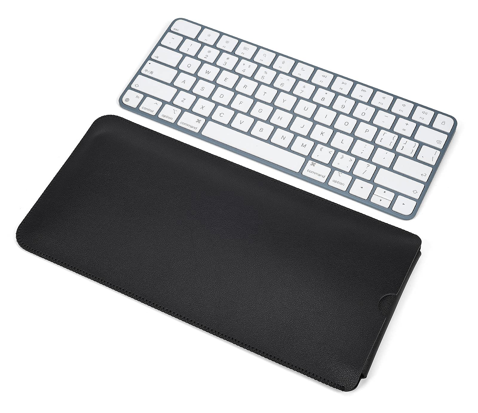 Magic Keyboard PU Leather Sleeve Case for 2024 2023 2021 Apple Magic Keyboard M4 M3 M1 chip A2449 A2450 / Magic Keyboard 2 MLA22LL/A A1644,Apple iMac 24 inch 2024 2023 Keyboard Bag Accessories-Black