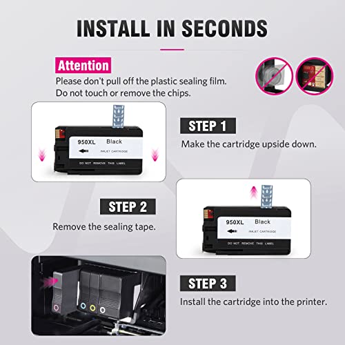 ALLWORK Compatible 950 951 XL Ink Cartridge Replacement for HP 950XL 951XL for Officejet Pro 8610 8600 8620 8630 8640 8660 8100 8615 8625 251dw 271dw 276dw Printer (2 Black 2 Cyan 2 Magenta 2 Yellow)
