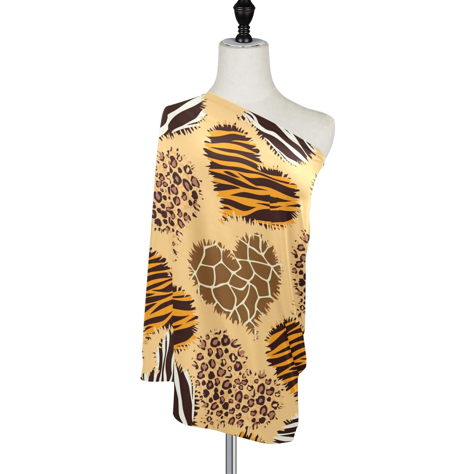Baby Car Seat Covers Canopies for Boys Girls Leopard Giraffe Zebra Print Heart Infant Stroller Cover Nursing Cover Breastfeeding Scarf Warm Windproof