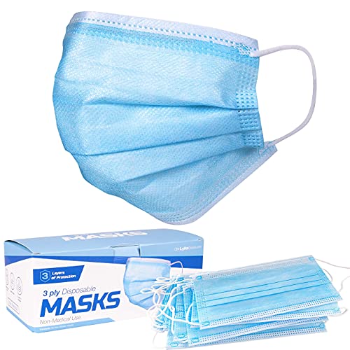 3 Ply ASTM Level 3 Masks (ASTM F2100-23)Disposable Face Mask Polution Air Quality Face Mask - Wildfire Face Masks Disposable 99% PFE, Smoke Face Mask OIG Brands - Medical Grade, Procedure Face Mask Ships from USA 50 Pack - Mascarillas Desechables
