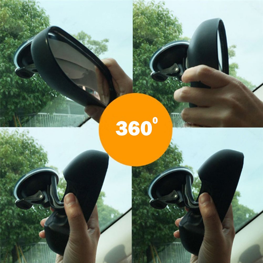 Aiprov Baby Car Mirror, Rear View Mirror Baby Front Facing For Back Seat With Suction Safety Rearview Adjustable, 360 Degree Rotable Forward Baby Mirror For Infant