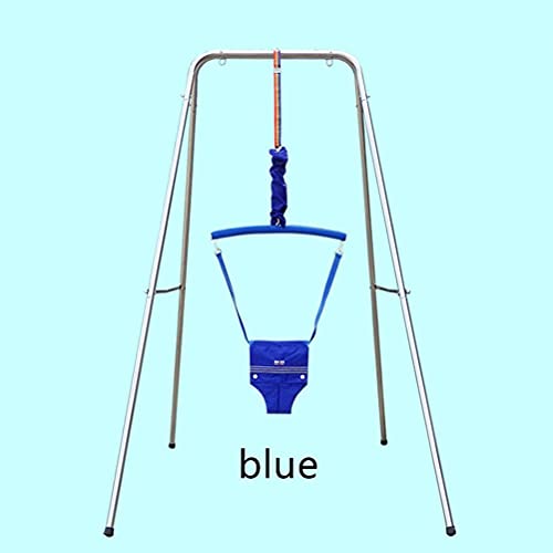 Shiker Baby Door Jumper, Length Adjustable Baby Hanging Swing Jump Bouncer, Portable Foldable Stand Scientific Saddle, Pink