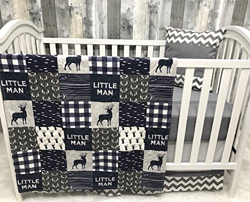 Baby Chevron, Baby Bedding, Woodlands, Buck, Buffalo Plaid, Neutral, Crib Bedding, Nursery Room, Babylooms