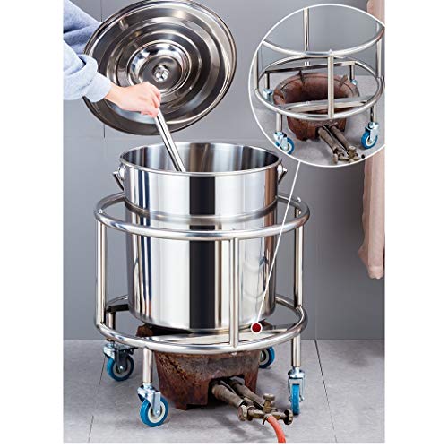 Movable Shelf for Heat Preservation Bucket Insulation Pot Insulation Barrel Insulation Tabletop Pot Insulation Bucket Movable Stand Thick Stainless Steel Bucket Rack, Soup Bucket Bucket Base, Heat Ins