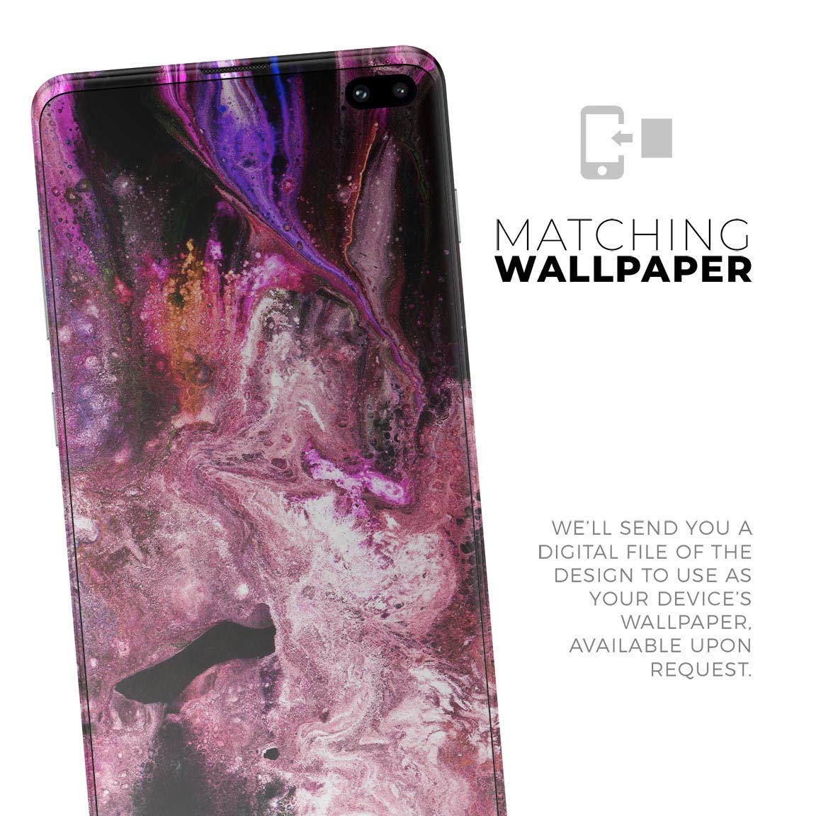 DesignSkinz Liquid Abstract Paint V70 Protective Vinyl Decal Wrap Skin Cover Compatible with The Samsung Galaxy S20 (Screen Trim & Back Glass Skin)