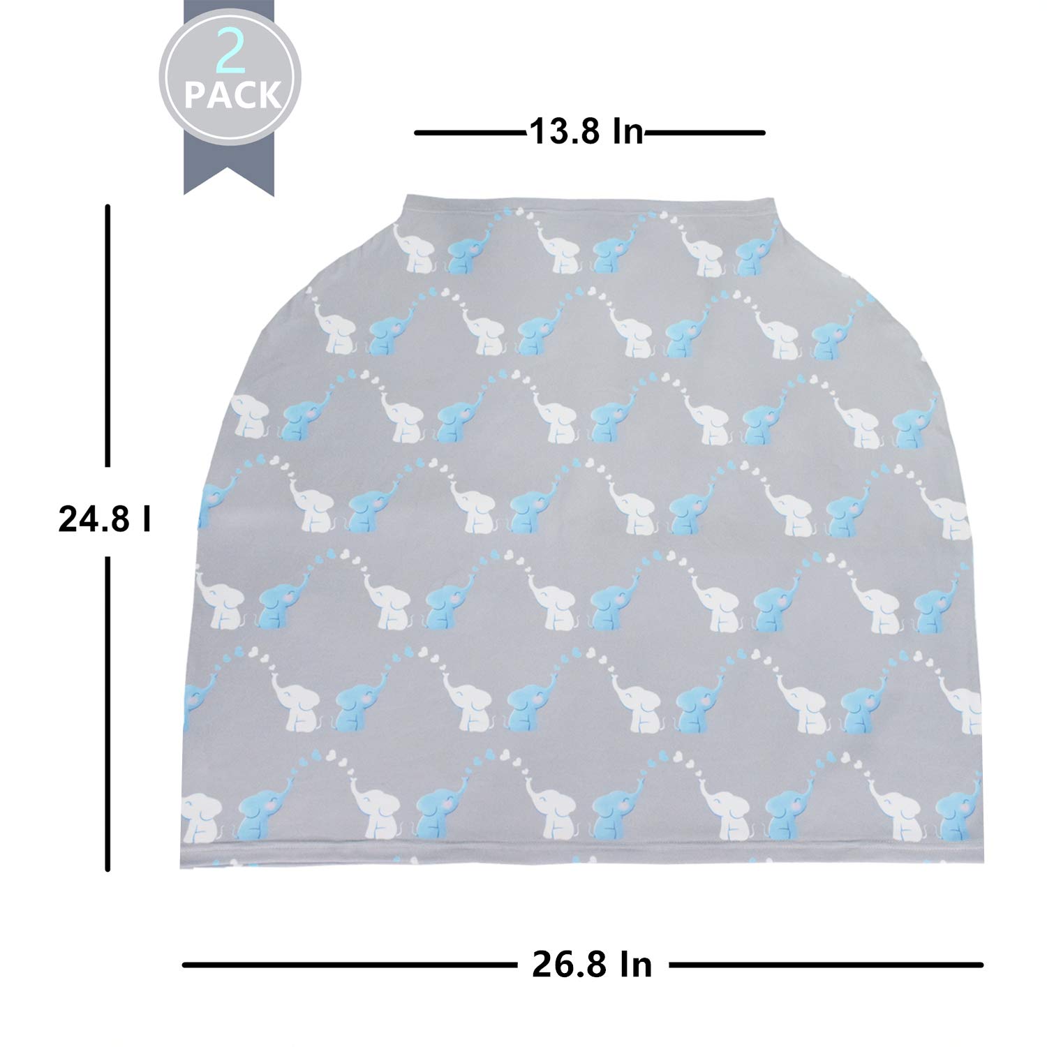 Car seat Covers for Baby Boys and Girls,2-Piece Set of Nursing Covers by Salustar