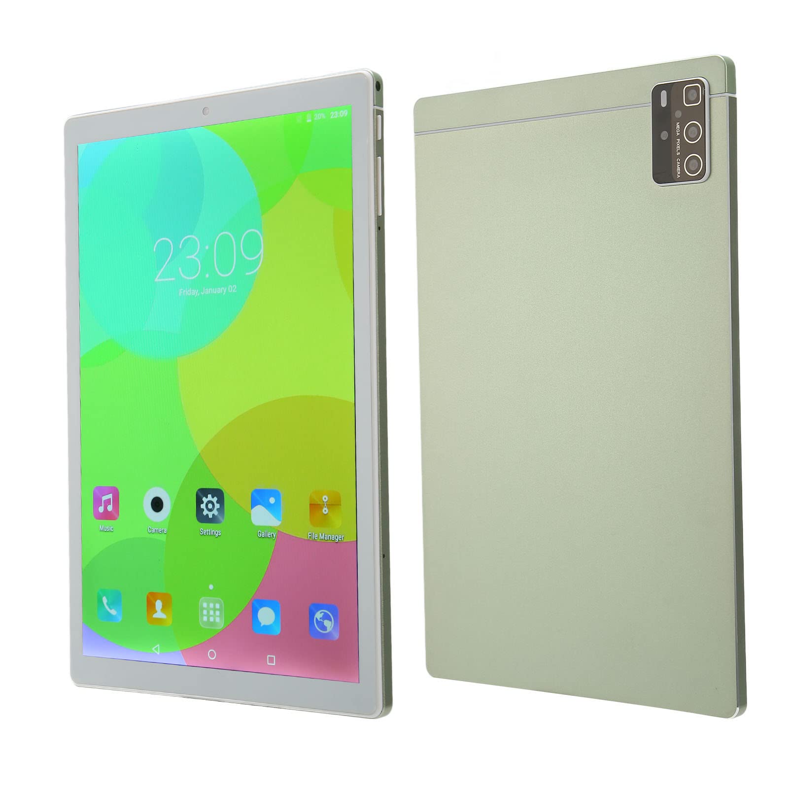 10.1 Inch Tablet Green - 2560x1600 IPS HD Display, 5G Ultra Slim Educational Tablets, 5+8MP Dual Cameras, 6GB RAM 128GB ROM, Octa Core Processor, Lasting Battery, HiFi Speaker