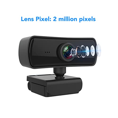 1440P Full HD Camera,Drive Free Streaming Webcam,USB PC Computer Webcam with Microphone Lens Protection Cover,for Recording,Calling,Meeting,Gaming