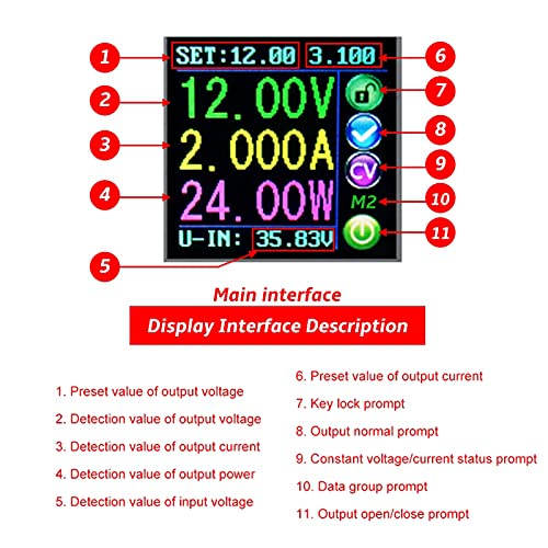 Power Module + Buck Converter Display Module Walfront Digital Programmable Converter LCD Display Constant Voltage Current Buck Converter(DPS5020)