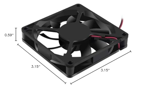 Dorhea 4PCS 80x80x15mm Fan 12V 2Pin DC 8015 Brushless Cooling Case Fan 80mm 15mm for Cooling PC Computer Case CPU Radiator Cooler Fan 2Pin