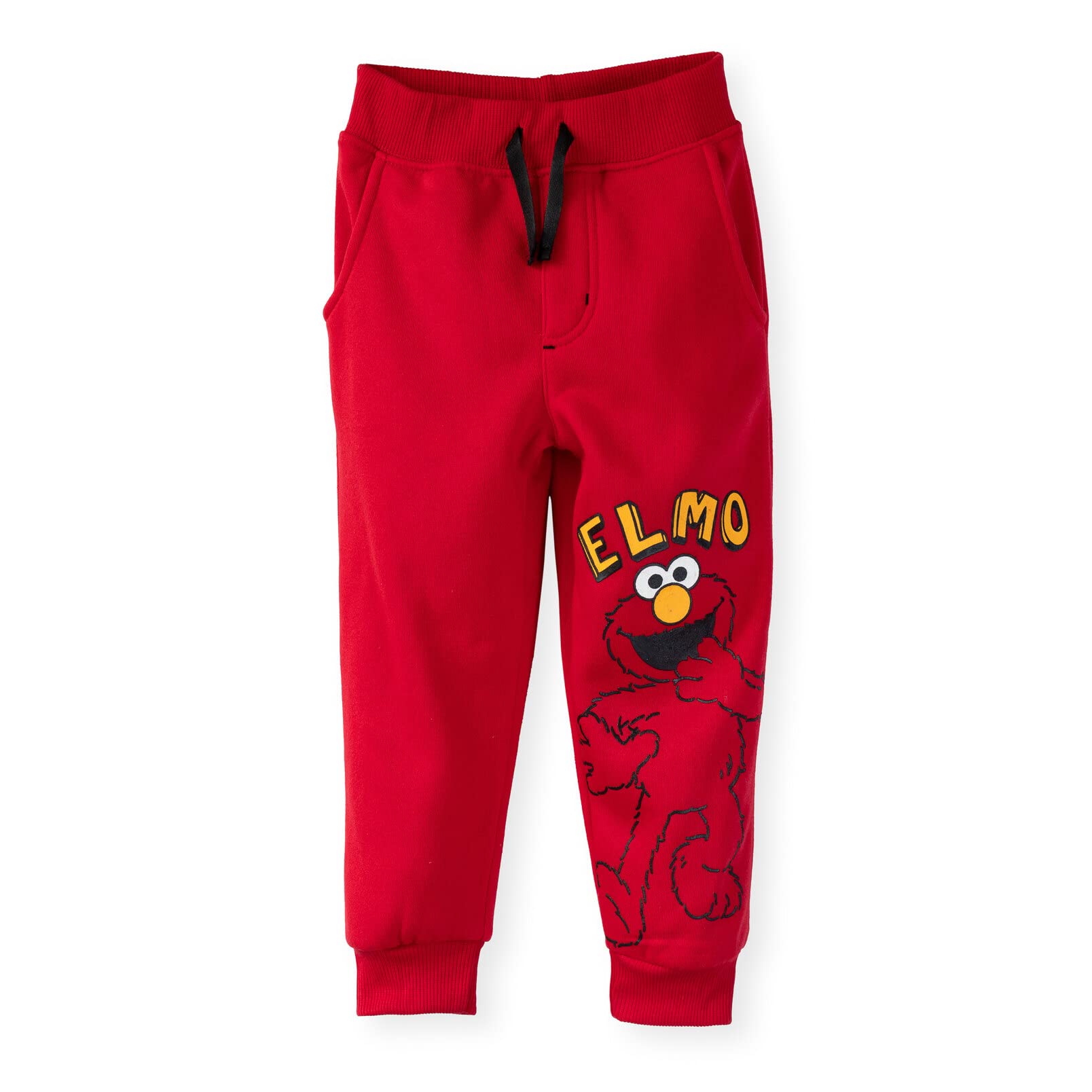 Sesame Street Elmo Cookie Monster Oscar The Grouch Toddler Boys Fleece 3 Pack Pants Blue/Gray/Red 2T