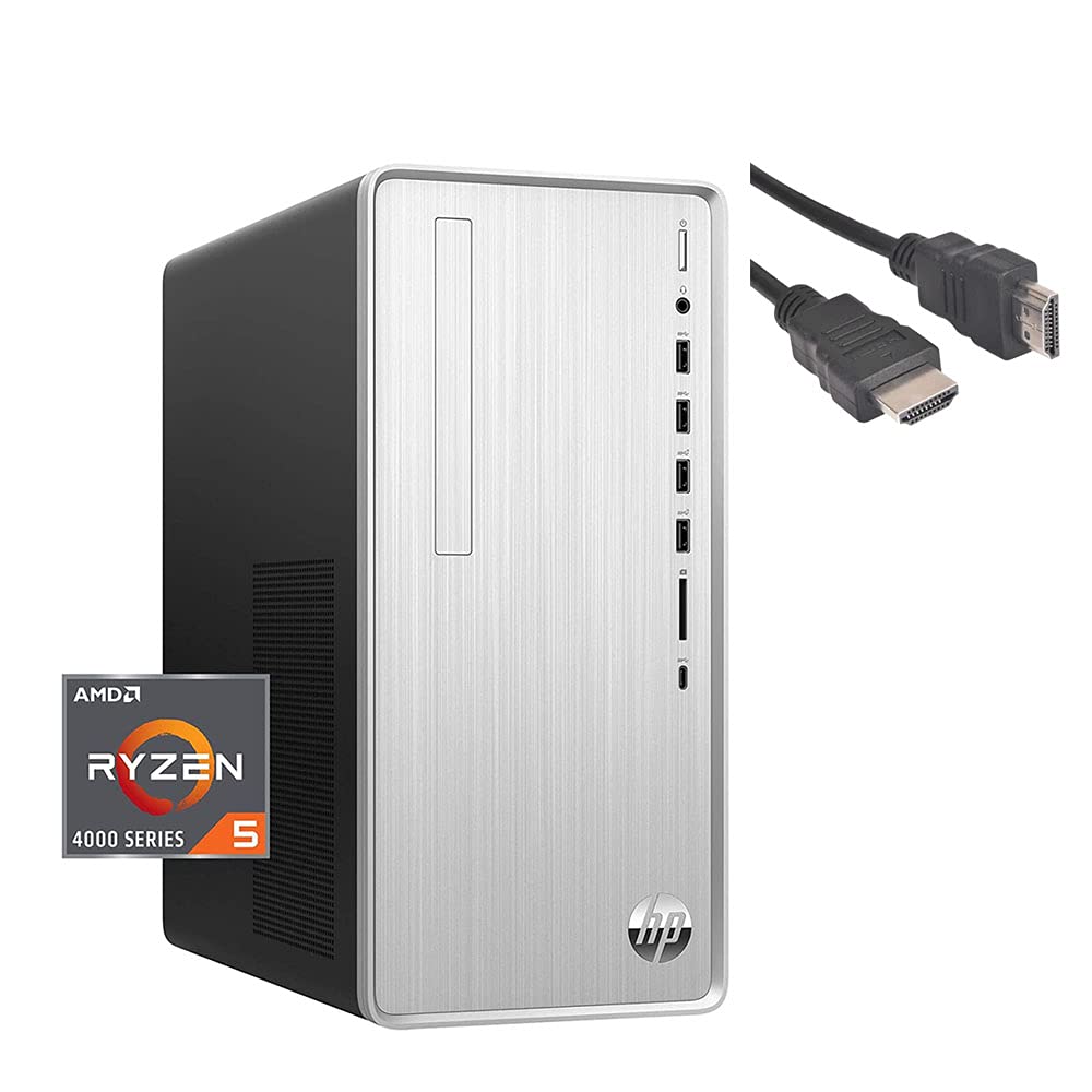 HP Pavilion Desktop PC,AMD Ryzen 5 4600G Processor 6-core Wite Radeon Graphics,12GB DDR4-3200 SDRAM,512GB HD-Windows 10 Home,Multi-Display Capable,5.1 Surround Sound(TP01-1337c),with 5-feet HDMI