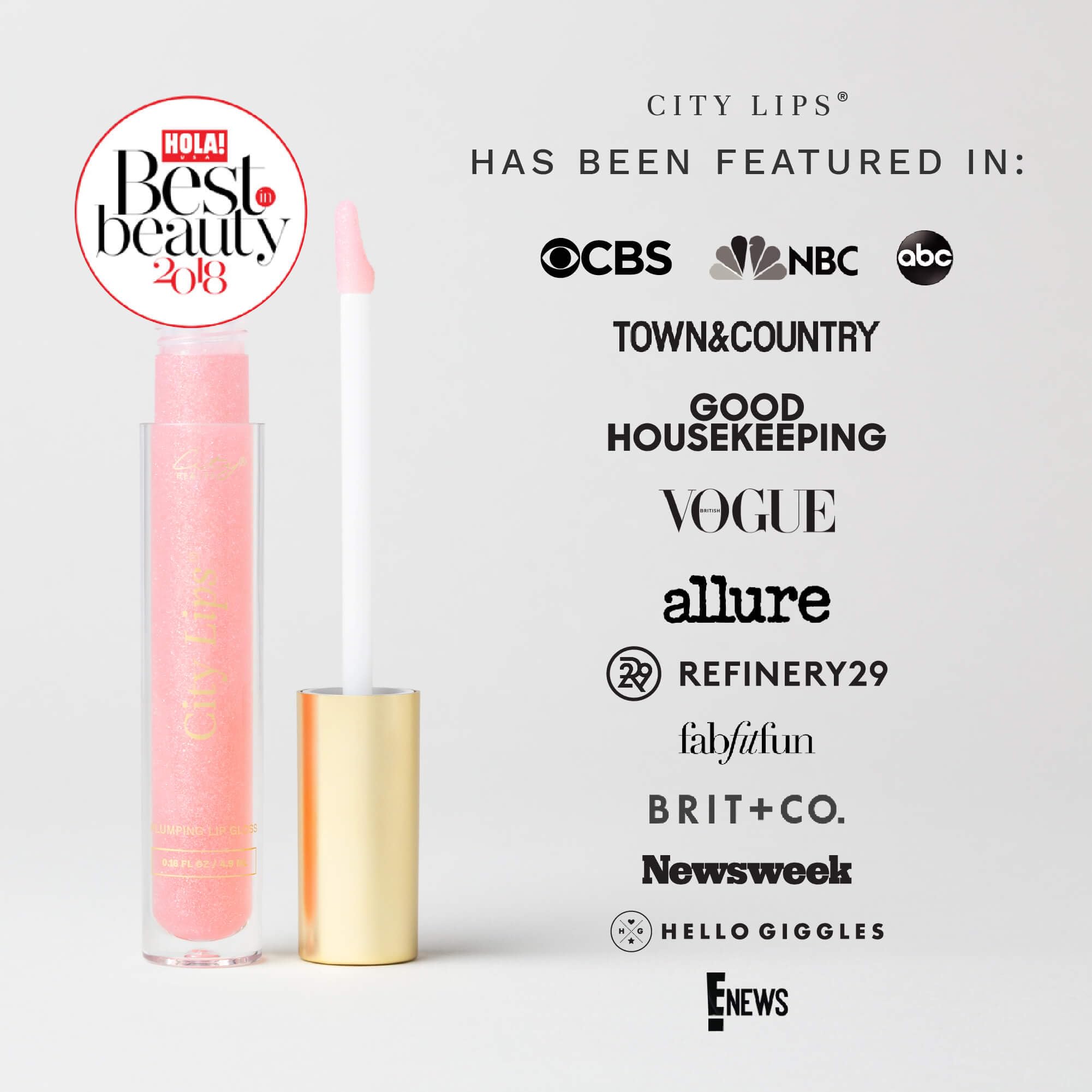 City Beauty City Lips Plumping Lip Gloss - High-Shine Gloss for Fuller, Younger-Looking Lips | Hydrating & Smoothing Lip Treatment Hyaluronic Acid