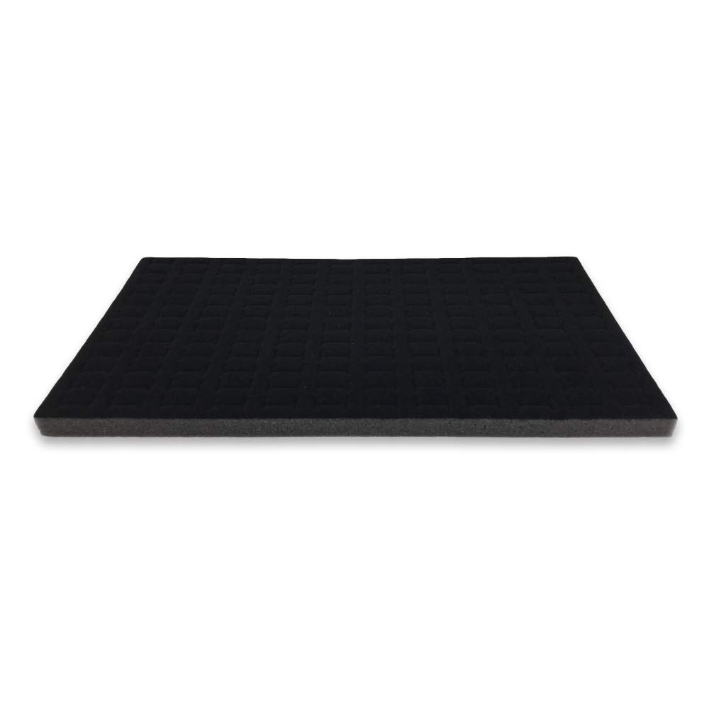 144 Foam Insert Ring Display Tray (White Tray, Black Foam) - 1 Pack (14 ¾” x 8 ¼” x 1”) – Merchandising/ Jewelry Display/ Organizer/ Multi Purpose Tray