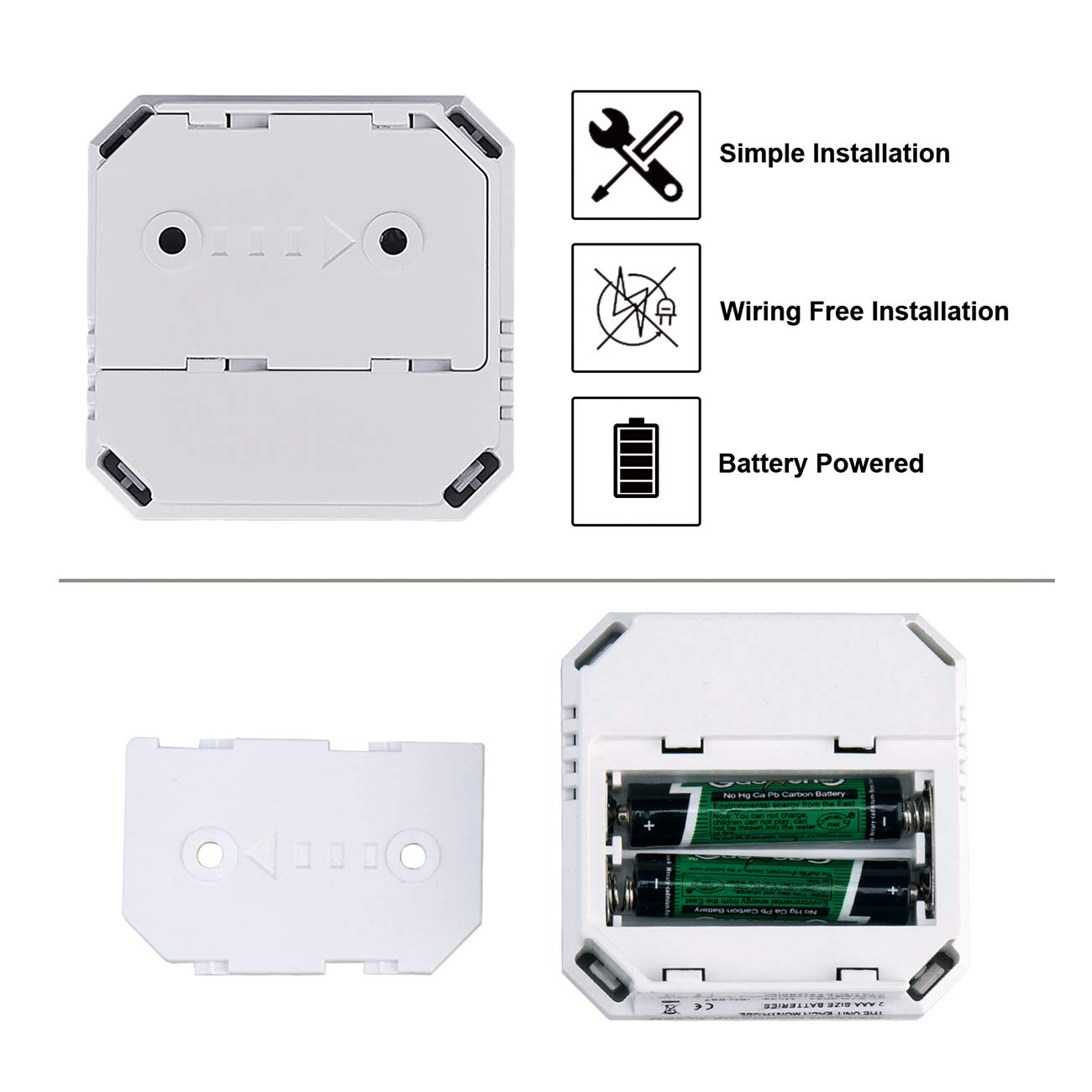 Carbon Monoxide Detector ,CO Gas Monitor Alarm Detector ,CO Sensor with LED Digital Display for Home,Depot,Battery Powered(2Pcs)