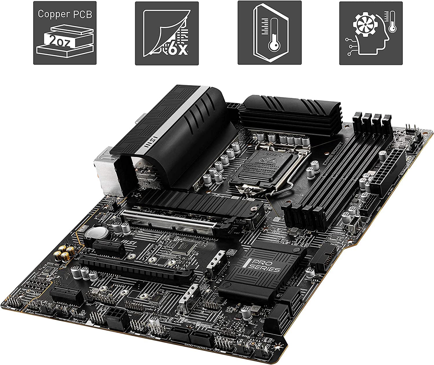 MSI Z590-A PRO ProSeries Computer Gaming Motherboard (ATX, 11th/10th Gen Intel Core, LGA 1200 Socket, DDR4, PCIe 4, M.2 Slots, USB 3.2 Gen 2, 2.5G LAN, DP/HDMI) Intel PC Motherboards (Renewed)